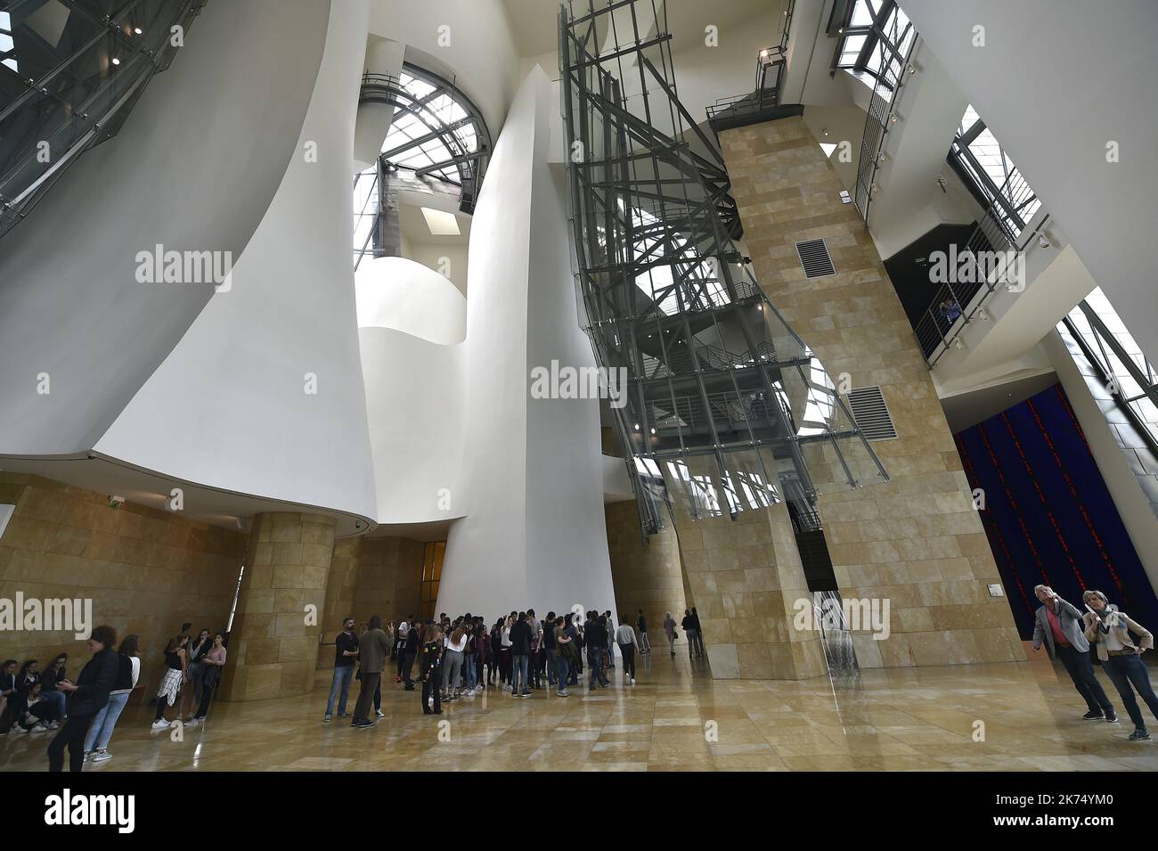 Designed by American architect Frank Gehry, the Guggenheim Museum ...