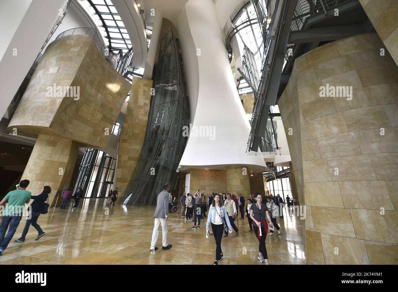 Designed by American architect Frank Gehry, the Guggenheim Museum ...