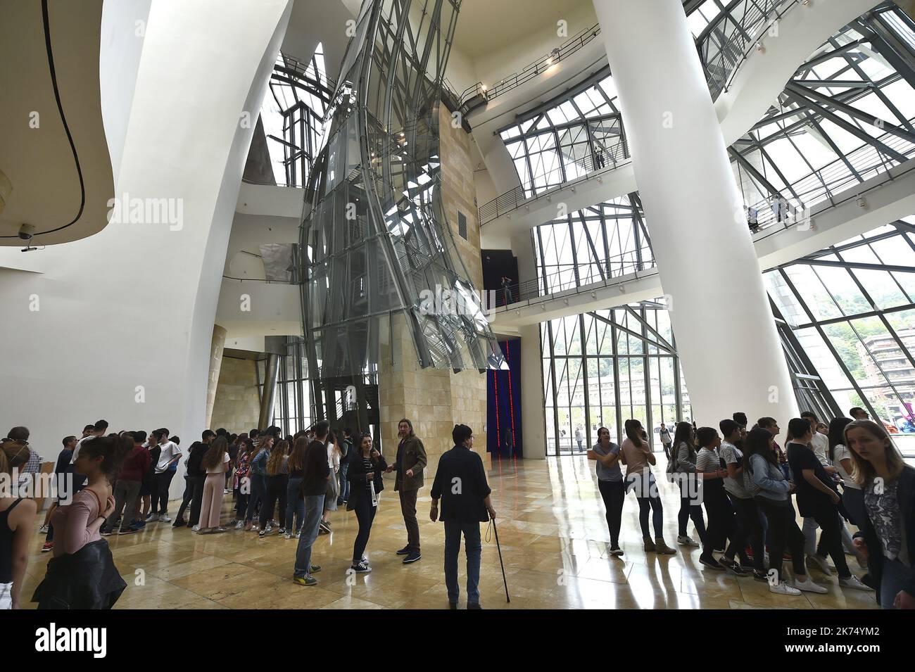Designed by American architect Frank Gehry, the Guggenheim Museum ...