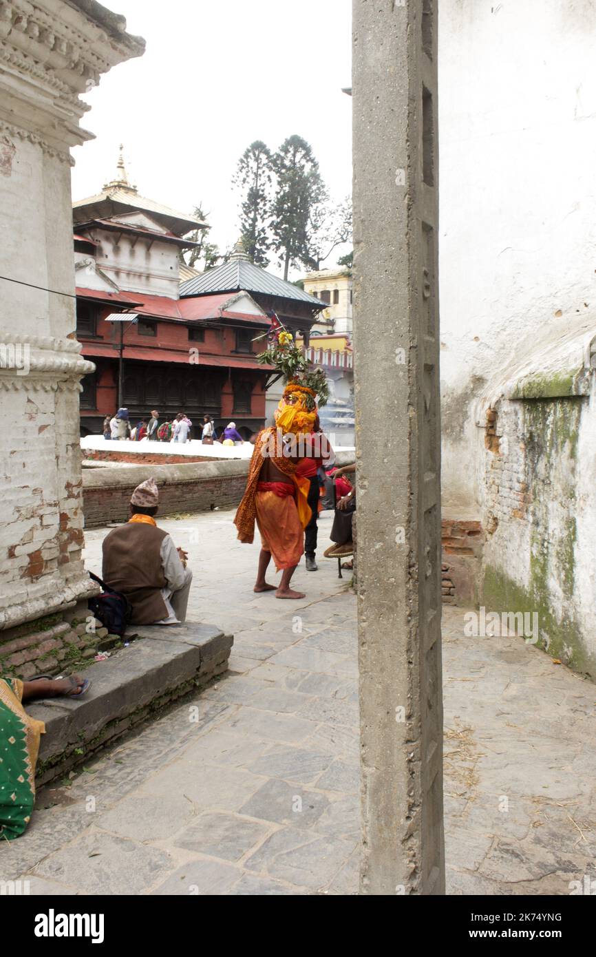 A man represents Shiva in human form and moves to the site of the ...
