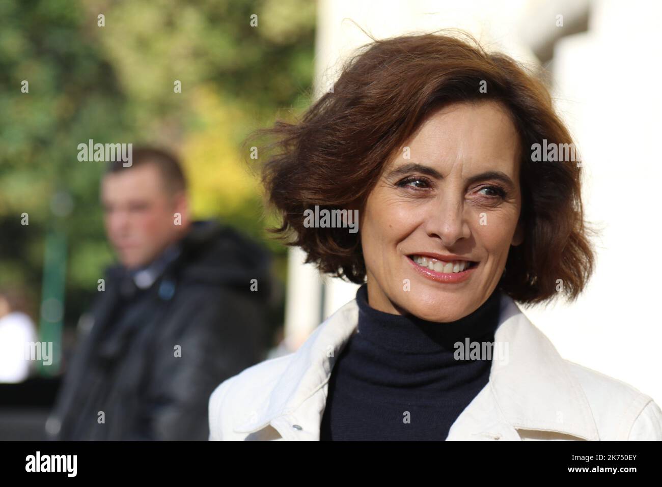 Ignes De La Fressange is seen arriving at the Channel Fashion Show ...