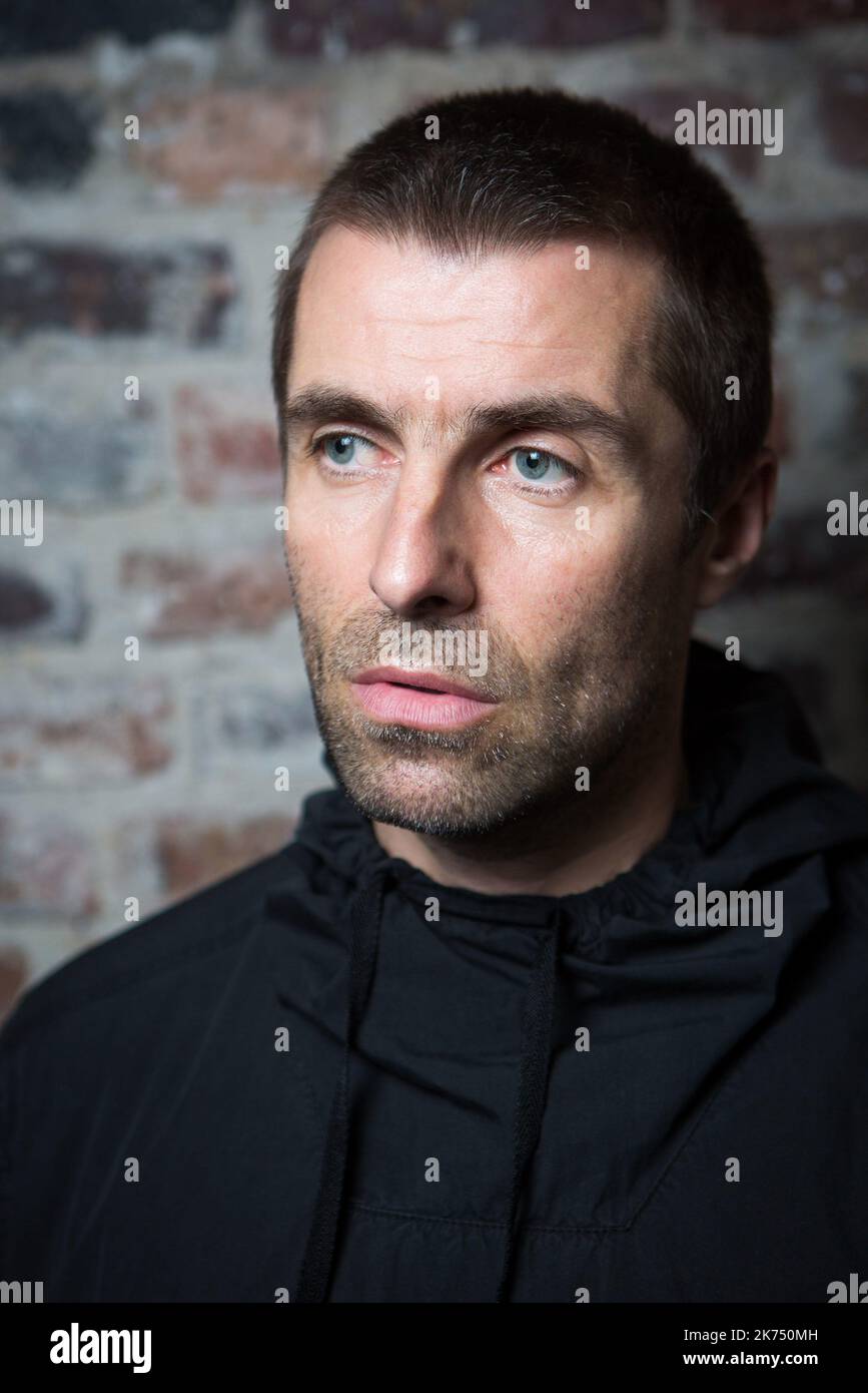 Liam Gallagher, former signer of Oasis during a photoshoot in Paris, 21 ...