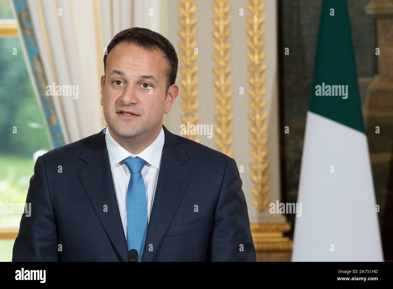 French President Emmanuel Macron, meets Irish Prime Minister Leo ...