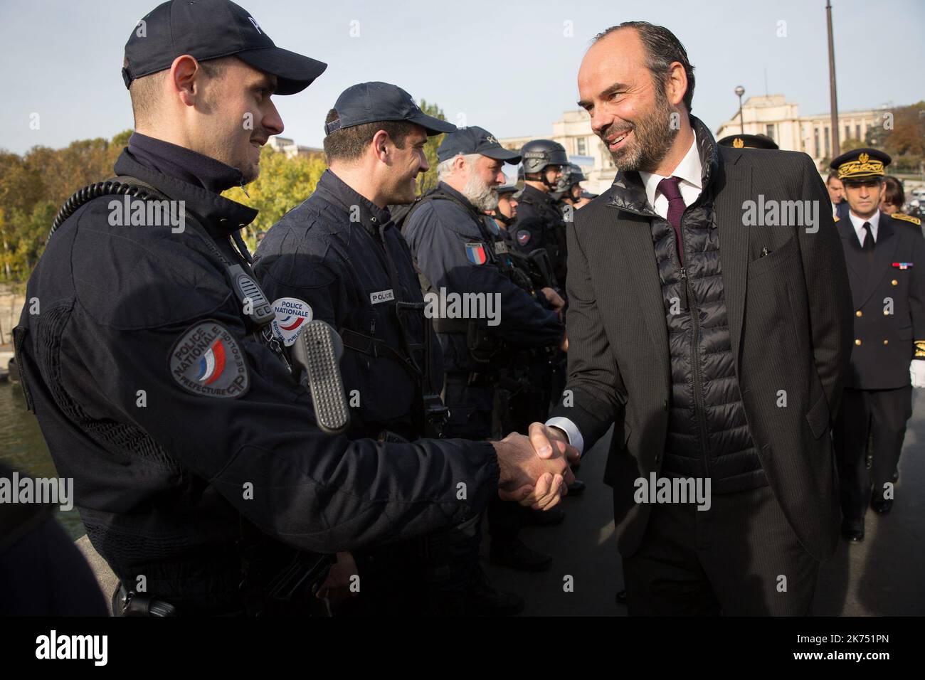 French Prime Minister Edouard Philippe and Minister of the Interior ...