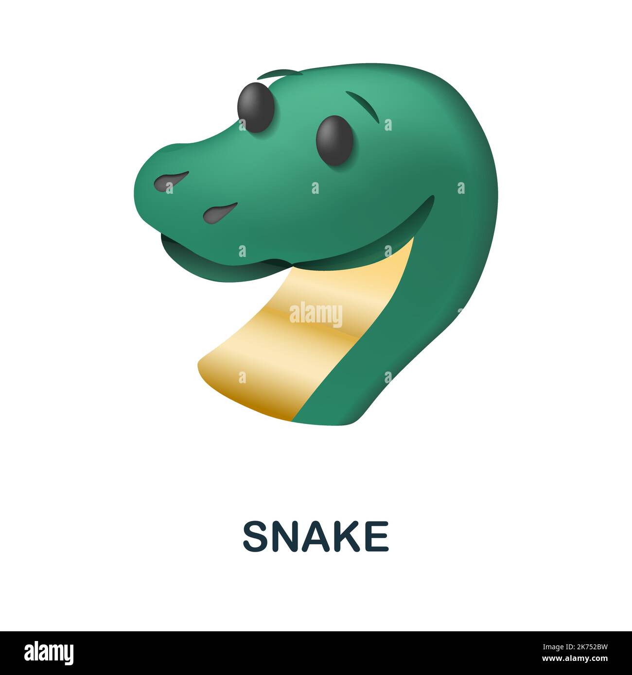 Snake icon. 3d illustration from animal head collection. Creative Snake ...