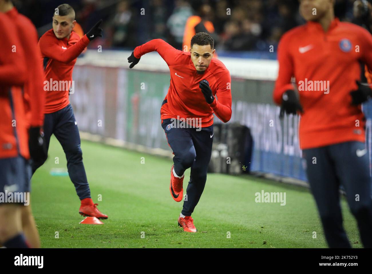 Paris Saint-Germain's Adrien Rabiot warms up Stock Photo - Alamy