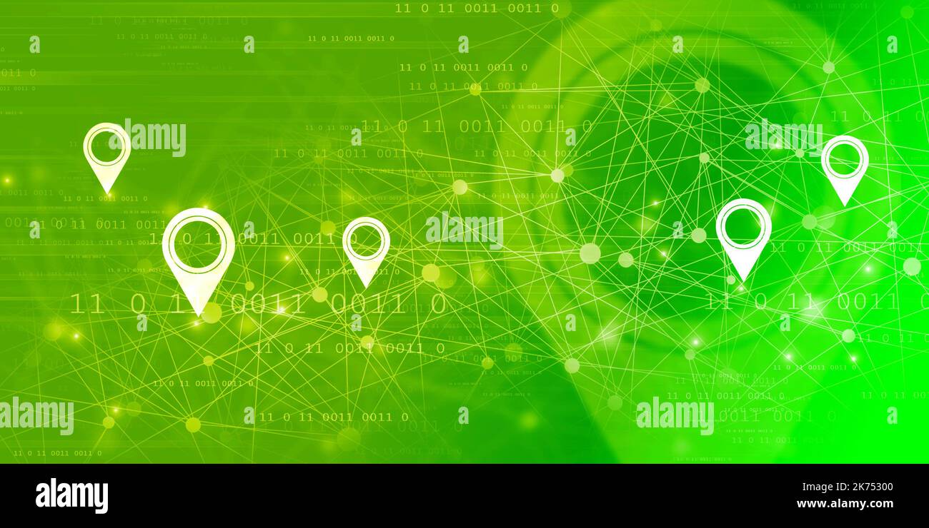 2d rendering Red map pointer Stock Photo - Alamy