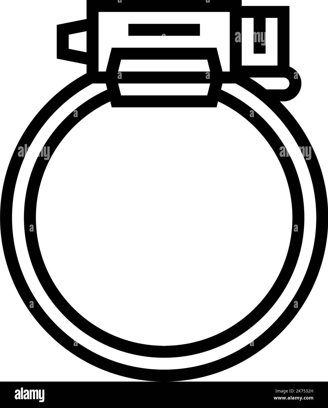 hose clamp line icon vector illustration Stock Vector Image & Art - Alamy