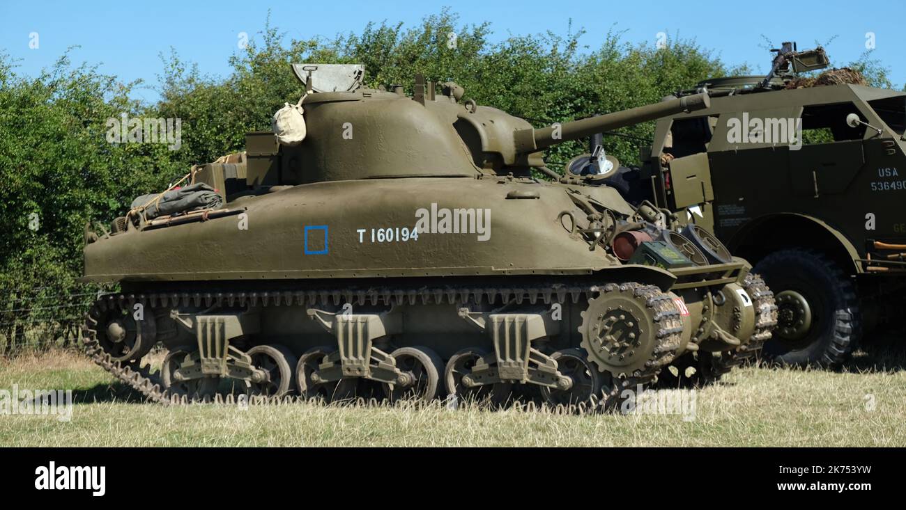 0The Yorkshire Wartime Experience show. Leeds, UK, August 2022. Military Re-enactment with ...