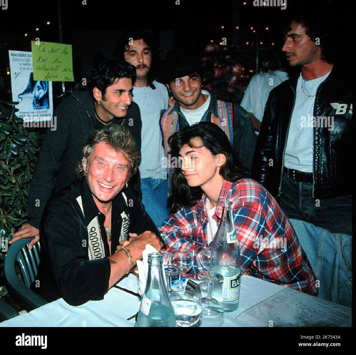 JOHNNY HALLYDAY WITH ADELINE AT LA LUNA PARK BREWERY FILES - Johhny ...