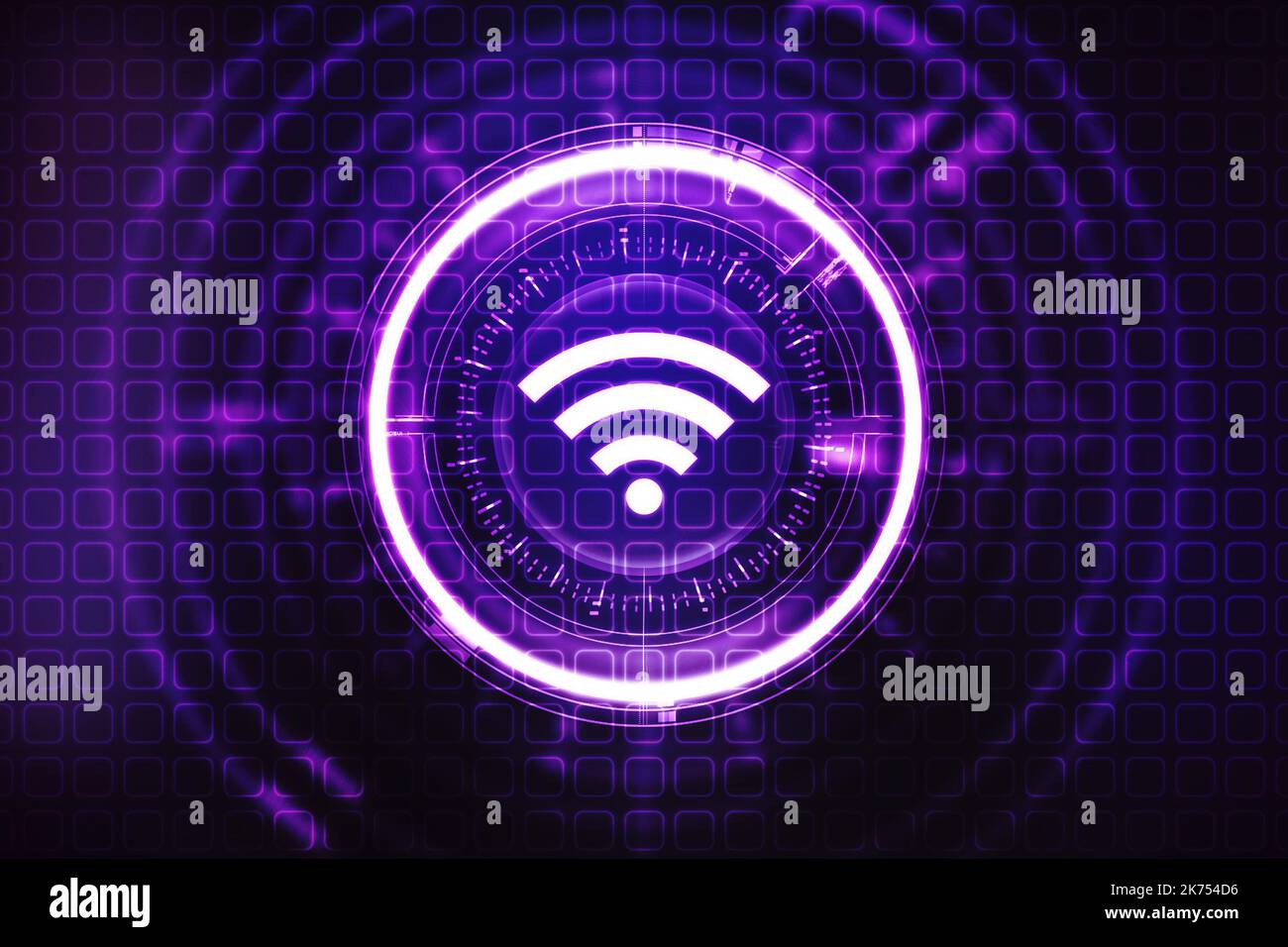 2d illustration WiFi symbol sign Stock Photo - Alamy