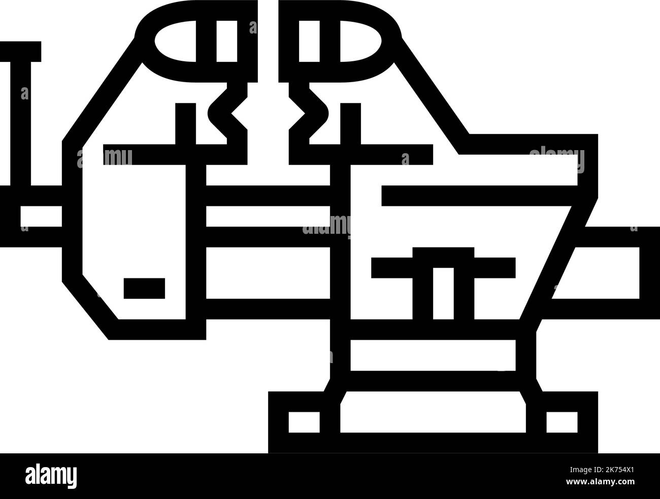 combination vice line icon vector illustration Stock Vector Image & Art ...