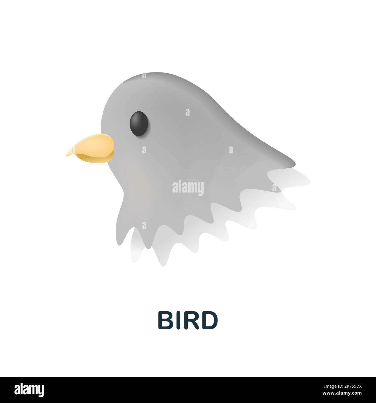 Bird icon. 3d illustration from animal head collection. Creative Bird ...