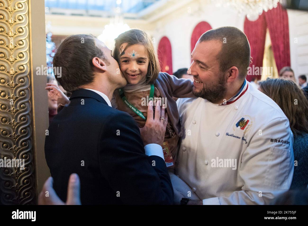 French President Emmanuel Macron and his wife Brigitte (with French ...