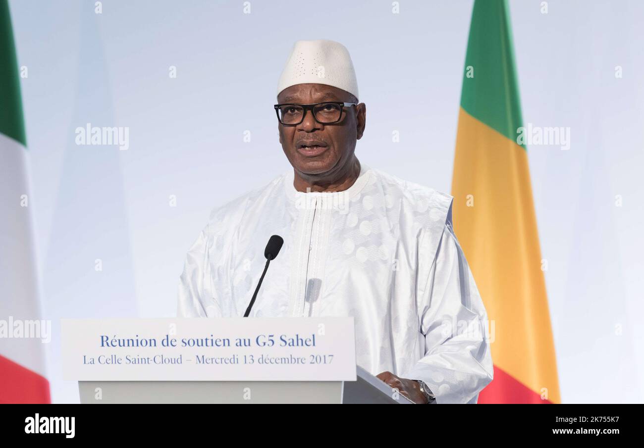 Mali's President Boubacar Keita. Italian Prime Minister Paolo Gentiloni ...