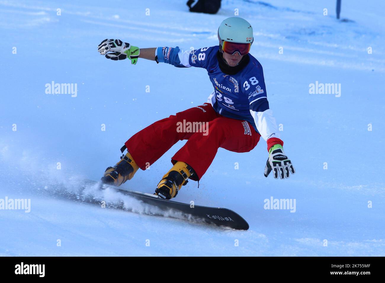Snowboard World Cup 2018 FIS in Carezza, on December 14, 2017; Parallel ...
