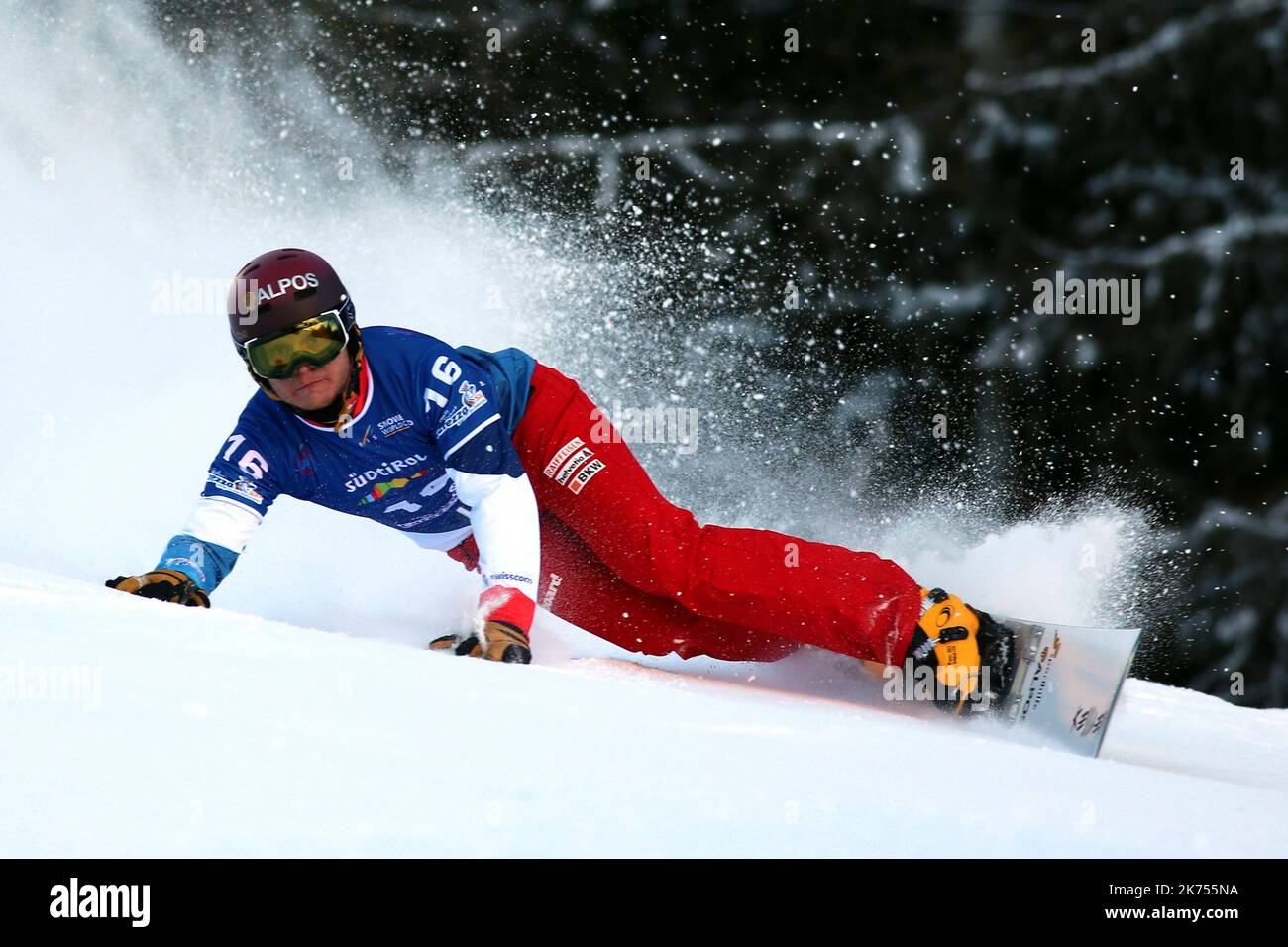 Snowboard World Cup 2018 FIS in Carezza, on December 14, 2017; Parallel ...