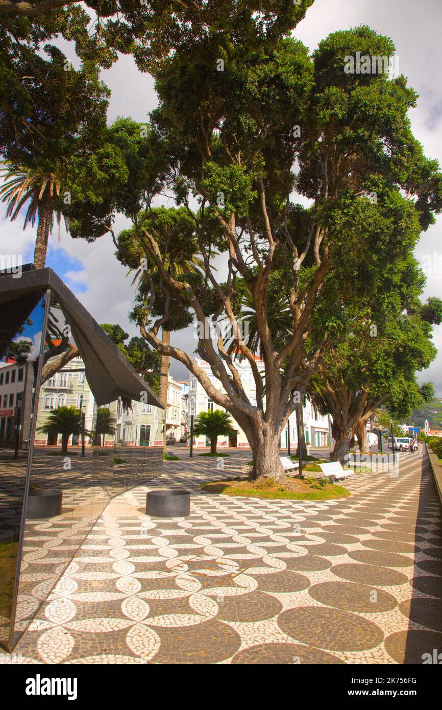 Portugal, Azores, Faial Island, Horta, street scene Stock Photo - Alamy