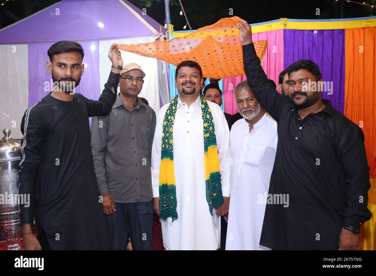 Traditional Mayoon ceremony at colorfully decorated venue in Karachi ...