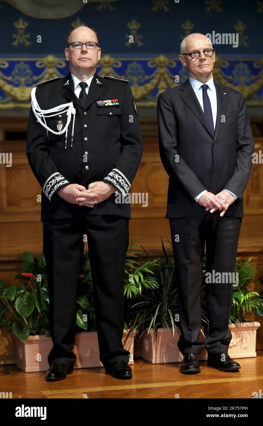 Monaco, jan 16th 2018 new year's wishes ceremony of security forces of ...