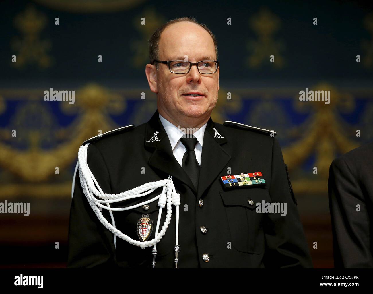 Monaco, jan 16th 2018 new year's wishes ceremony of security forces of ...