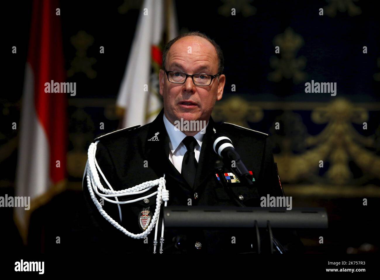 Monaco, jan 16th 2018 new year's wishes ceremony of security forces of ...