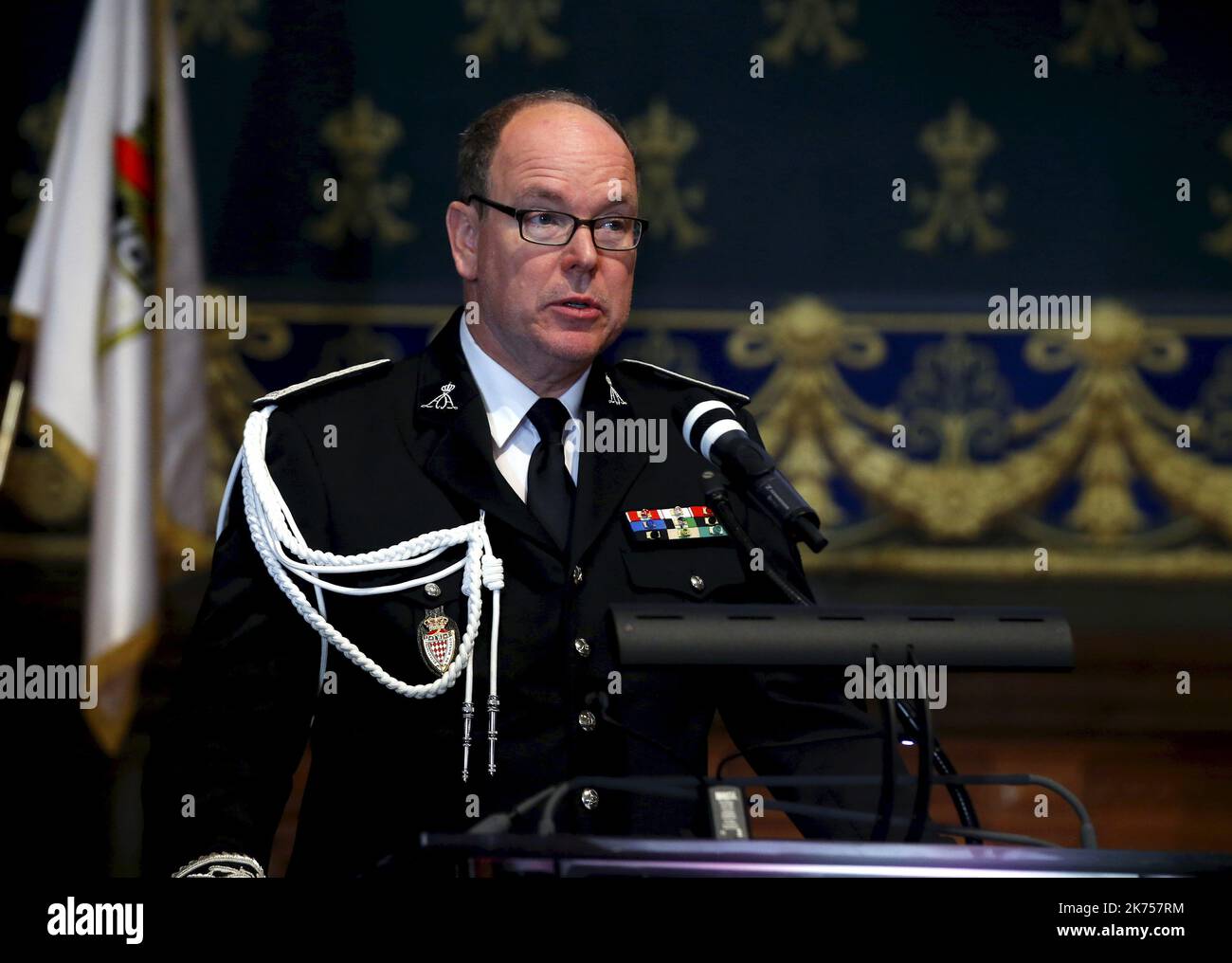 Monaco, jan 16th 2018 new year's wishes ceremony of security forces of ...