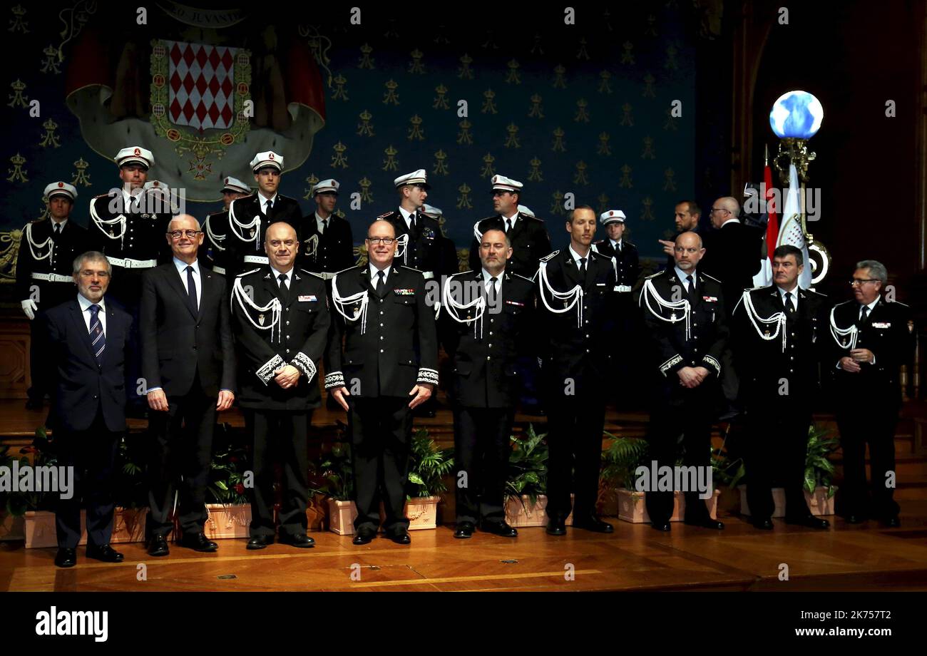 Monaco, jan 16th 2018 new year's wishes ceremony of security forces of ...