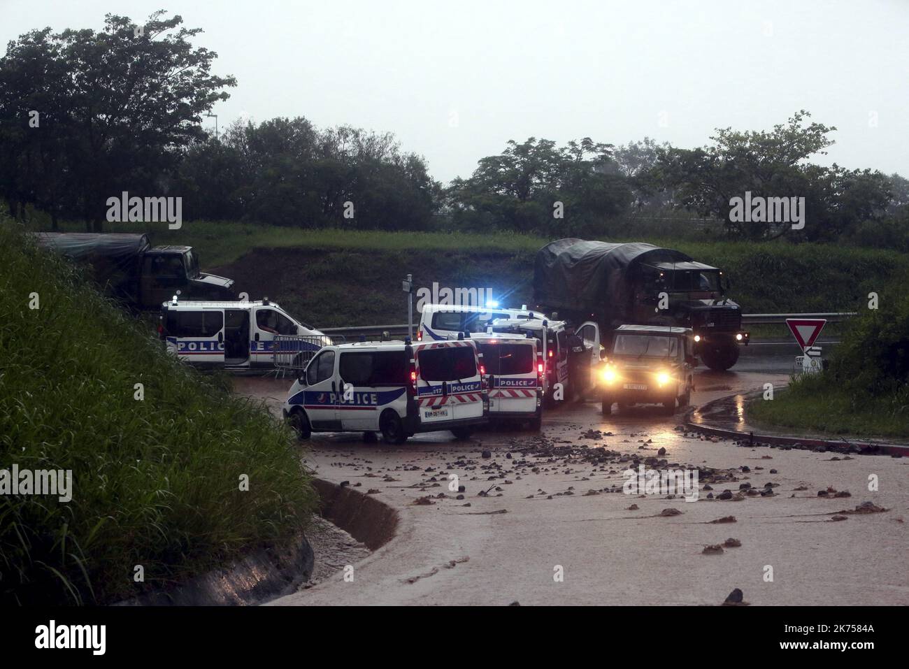The aftermath of Tropical Cyclone Berguitta after high speed winds and ...