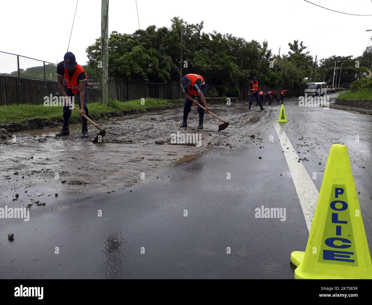 The aftermath of Tropical Cyclone Berguitta after high speed winds and ...