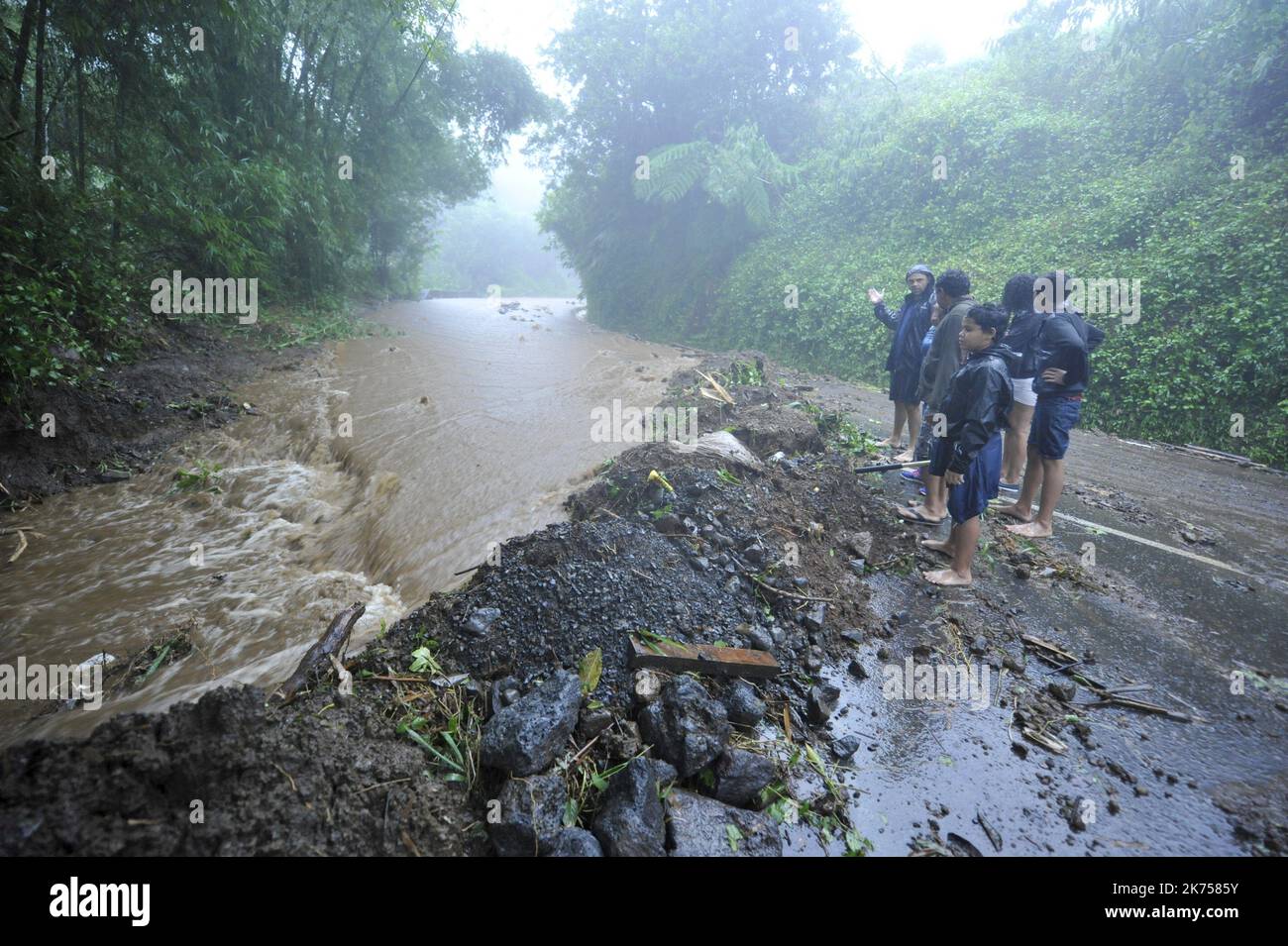 The aftermath of Tropical Cyclone Berguitta after high speed winds and ...