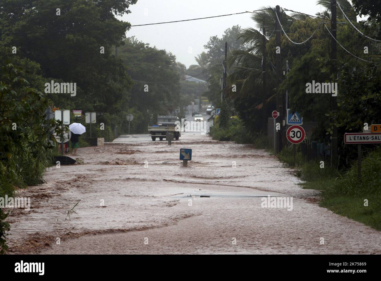 The aftermath of Tropical Cyclone Berguitta after high speed winds and ...
