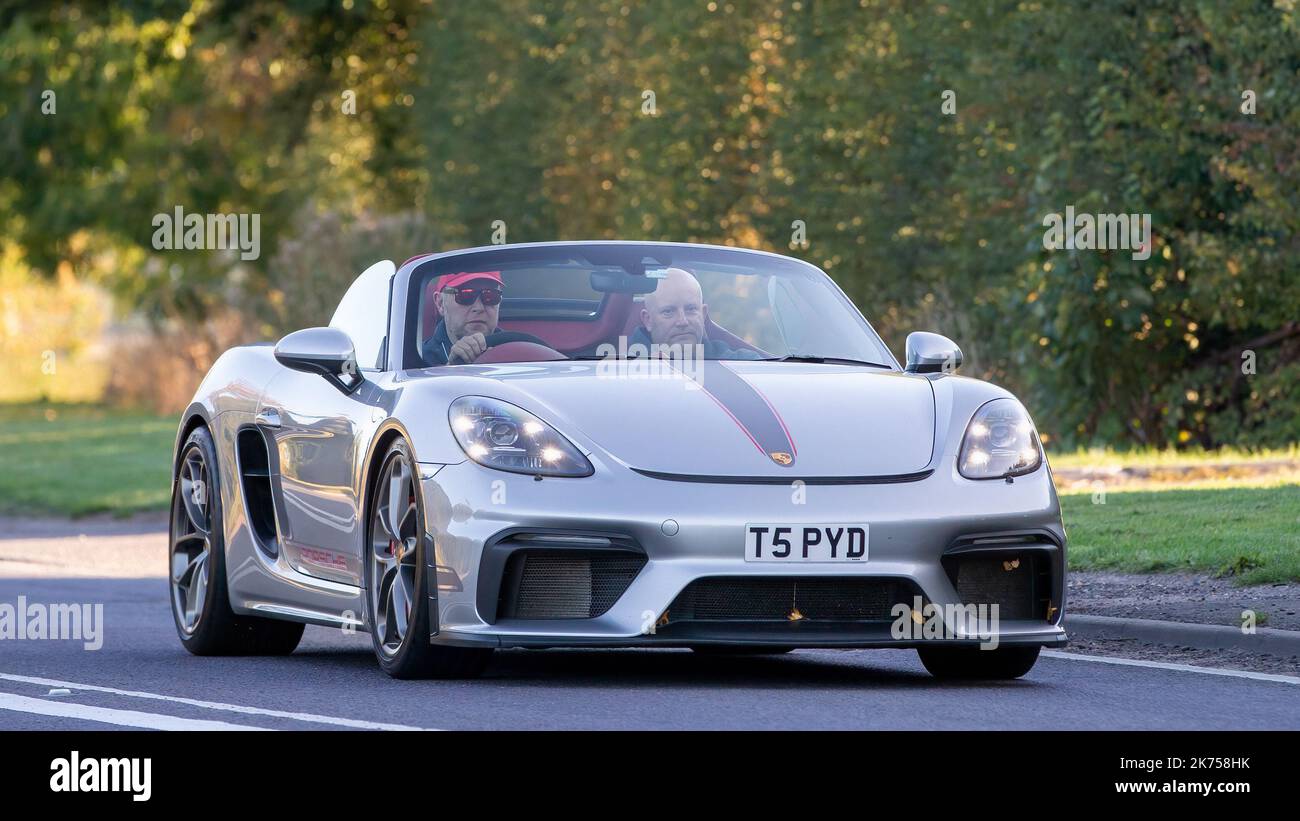 2020 silver Porsche 718 Spyder Stock Photo - Alamy