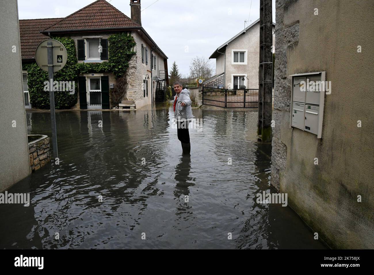 Floods in Jura, France Stock Photo - Alamy