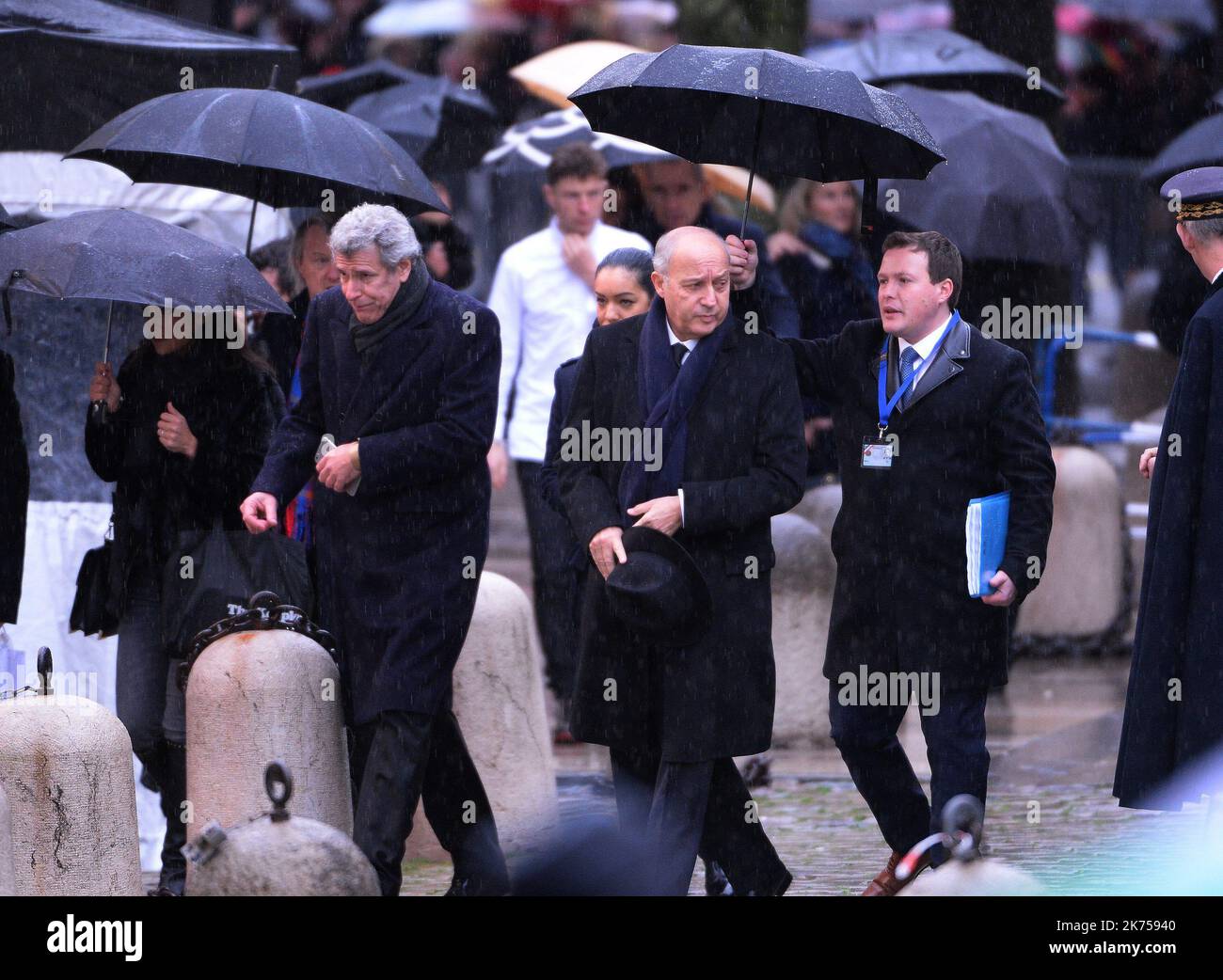 Laurent Fabius - Lyon the 26th of January 2018 - The Funeral of Paul ...
