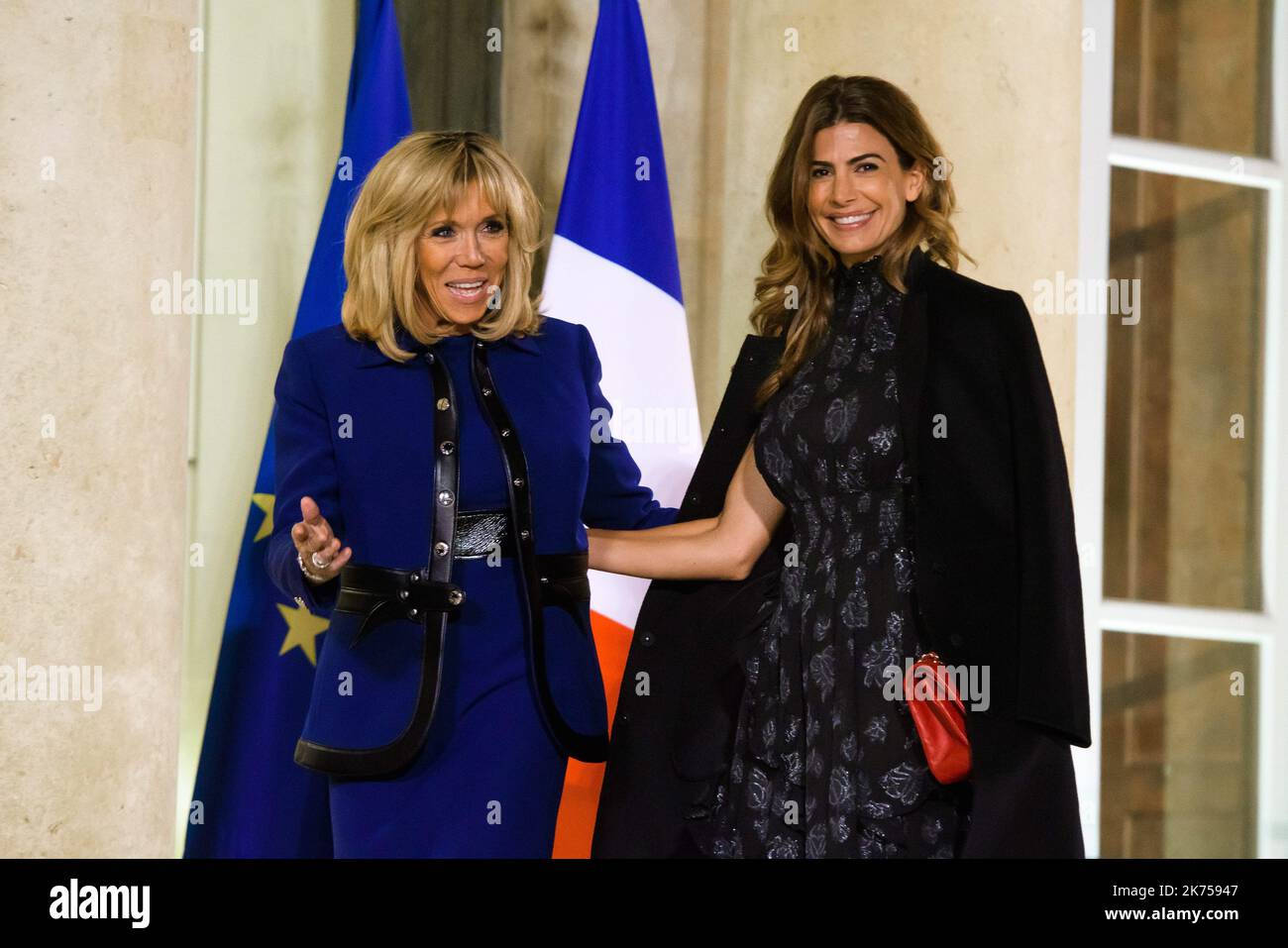 French first lady Brigitte Macron welcomes Argentina first lady Juliana ...