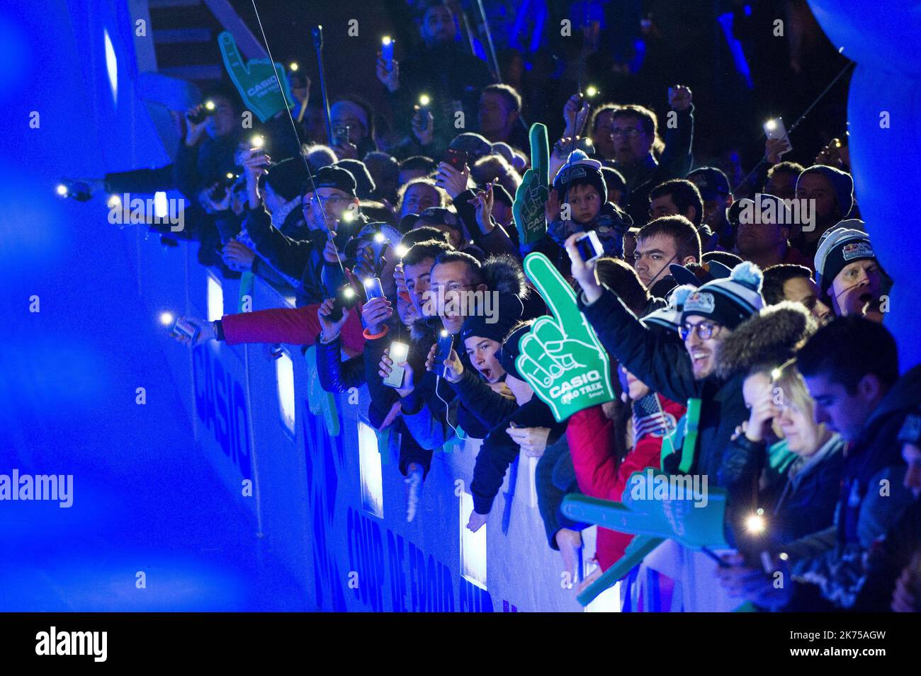 Ice skaters compete in the final of the Redbull Crashed Ice, the Ice ...