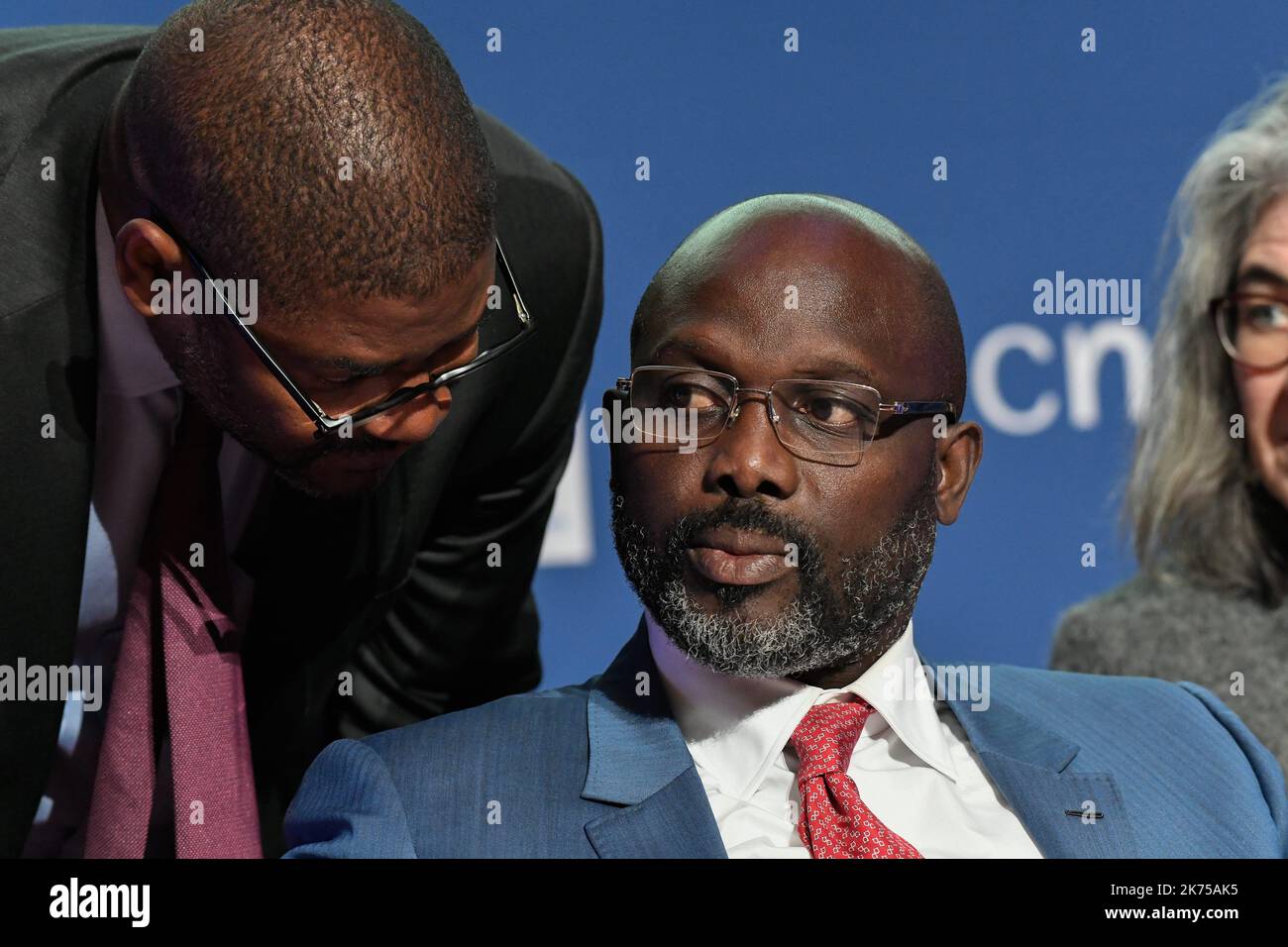 George Weah, former footballer, and new president of the republic of ...
