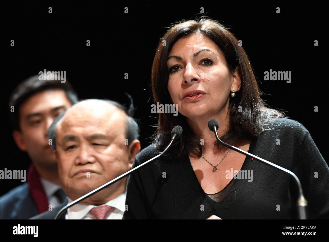 The Mayor of Paris, Anne Hidalgo and ZHAI Jun, China's ambassador to ...