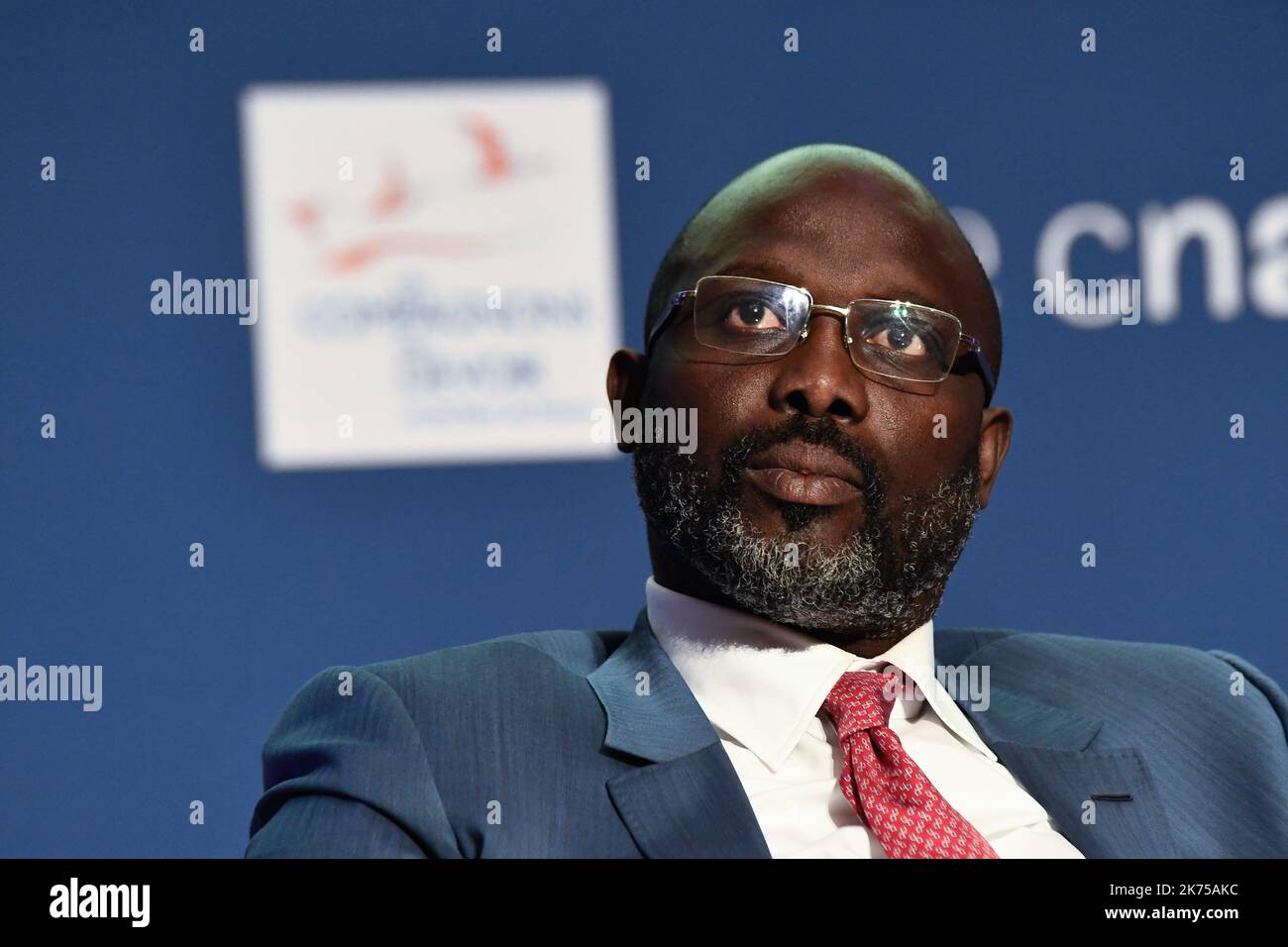 George Weah, former footballer, and new president of the republic of ...