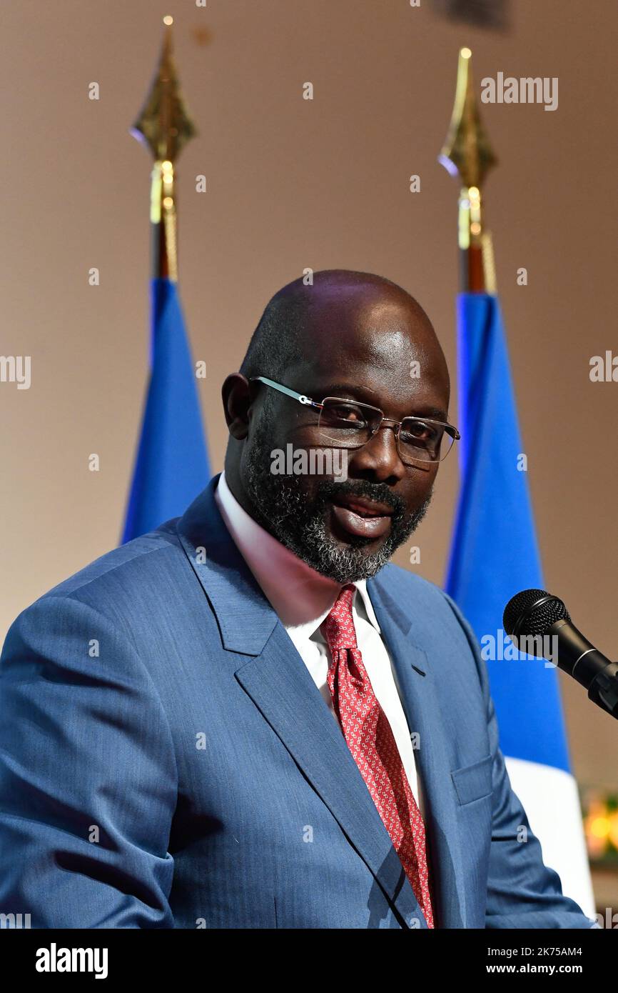 George Weah, former footballer, and new president of the republic of ...