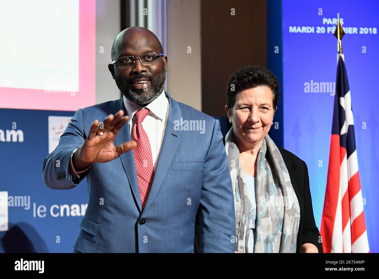George Weah, former footballer, and new president of the republic of ...