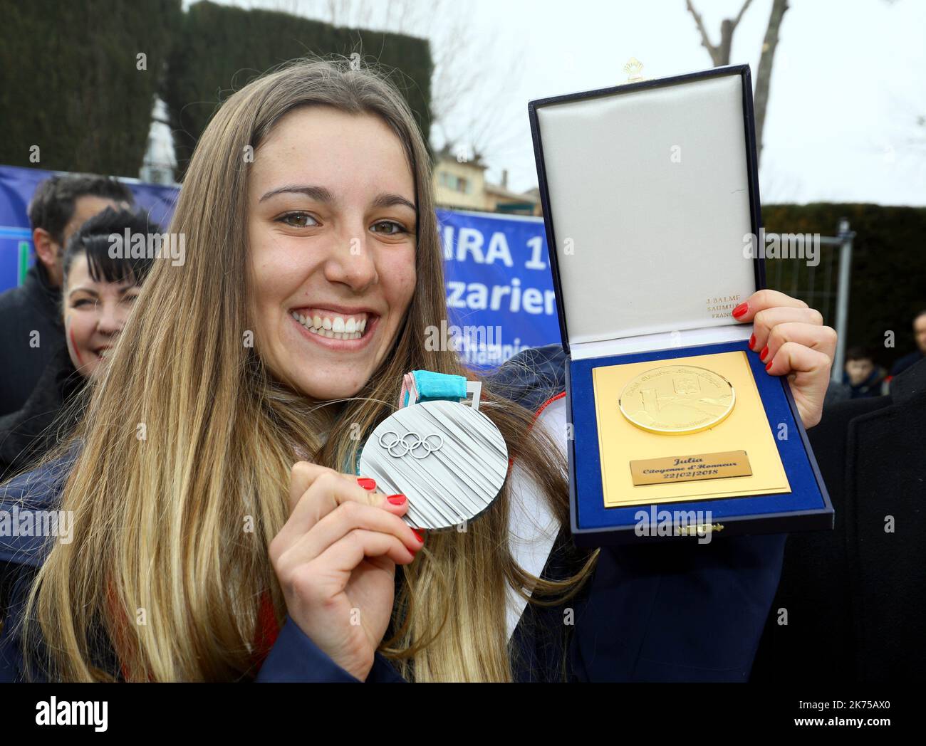 France's Julia Pereira de Sousa Mabileau, 16, silver medal of snowboard ...