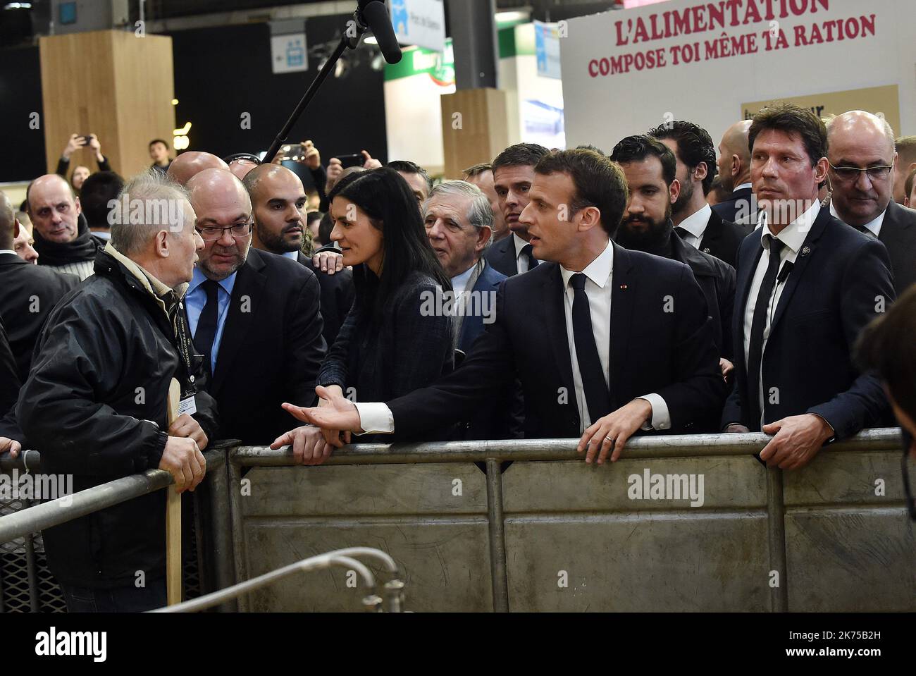 French President Emmanuel Macron visits the Paris International ...
