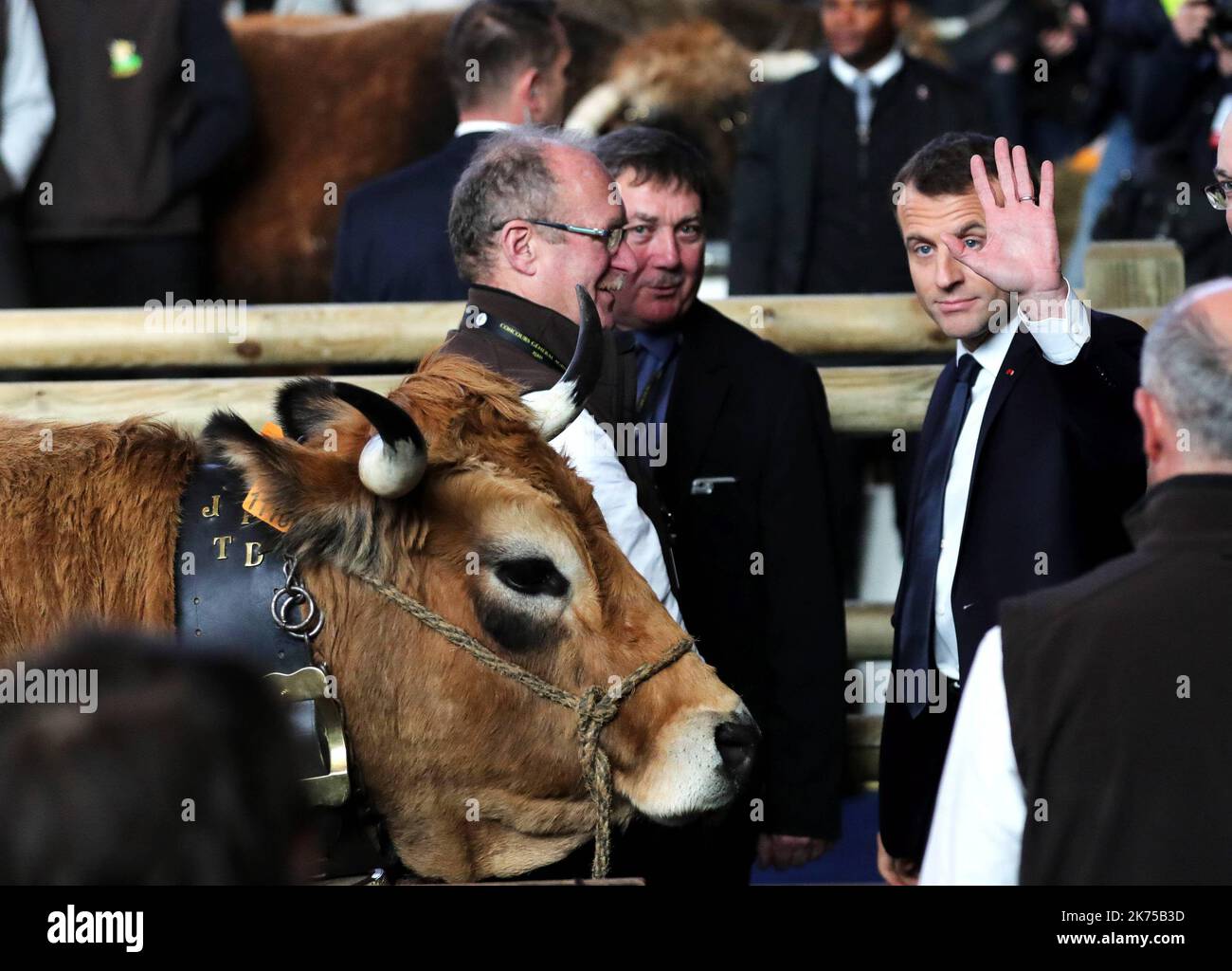 French President Emmanuel Macron visits the Paris International ...