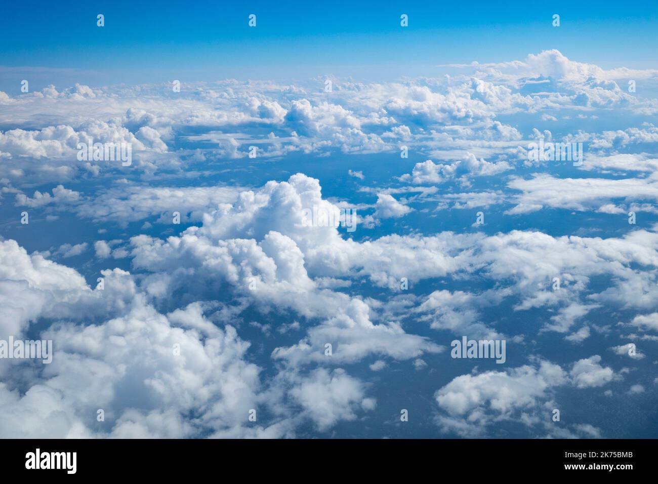 Tokyo, Japan. 1st Oct, 2022. Ariel views of cumulus clouds, weather ...