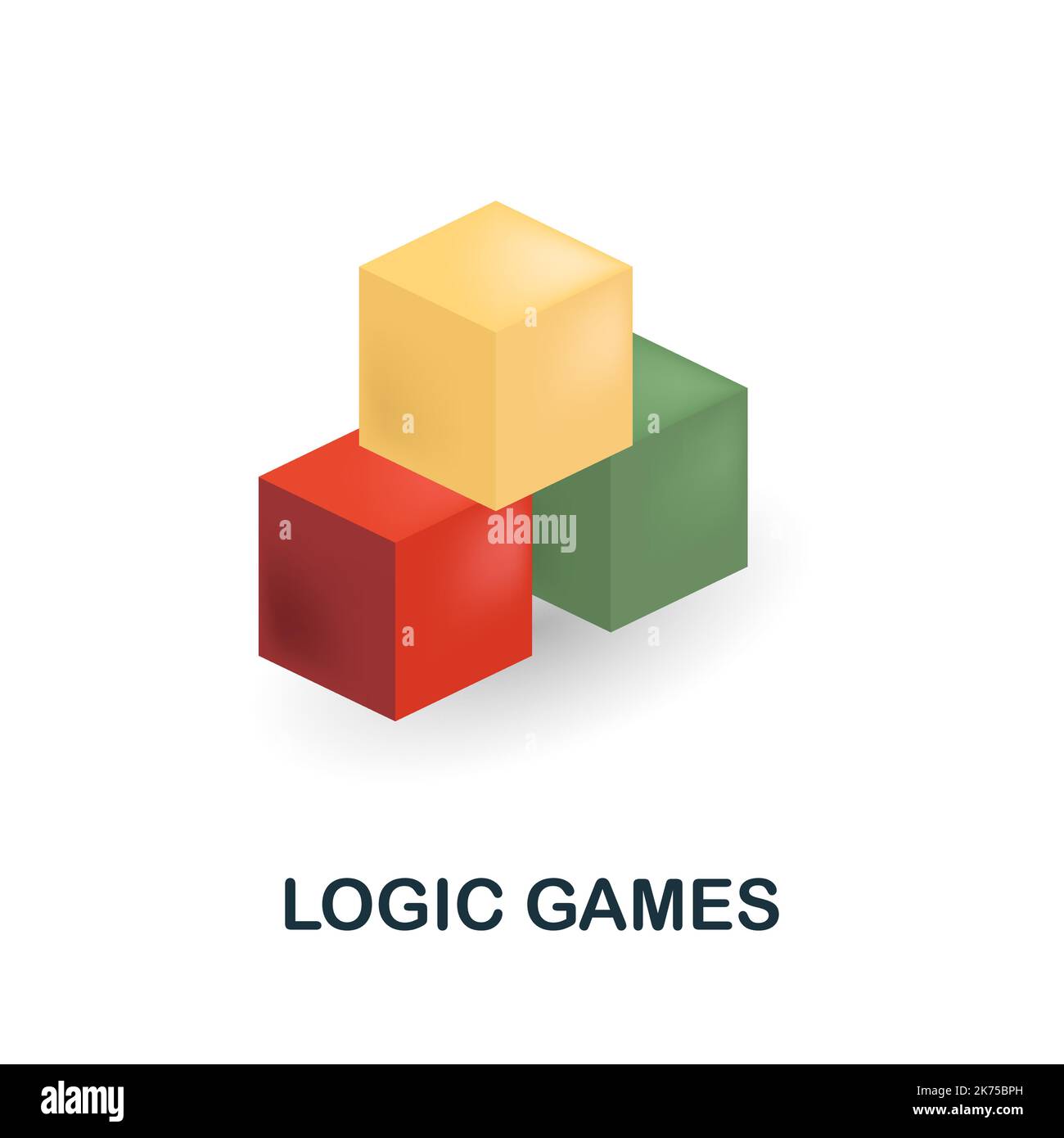 Logic Games icon. 3d illustration from back to school collection ...