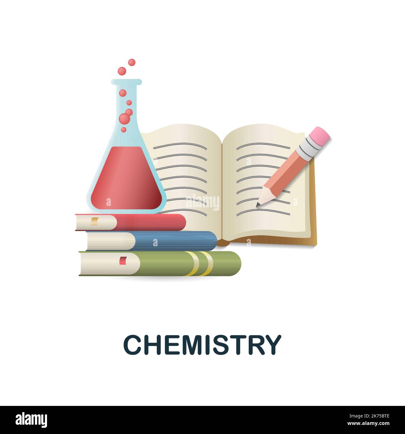 Chemistry icon. 3d illustration from back to school collection ...