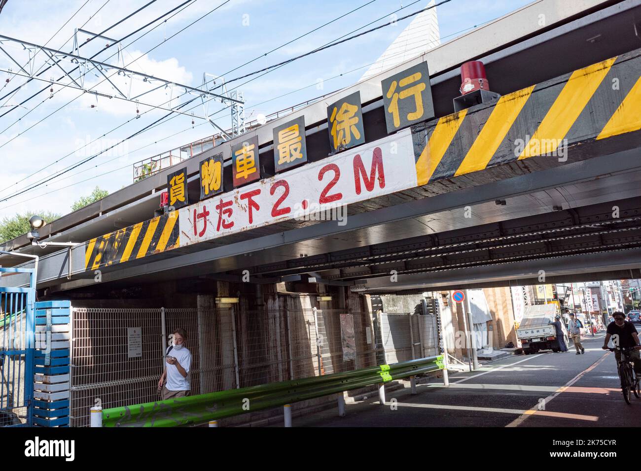 Tokyo, Japan. 4th Oct, 2022. Low railway bridge overpass crossings on ...