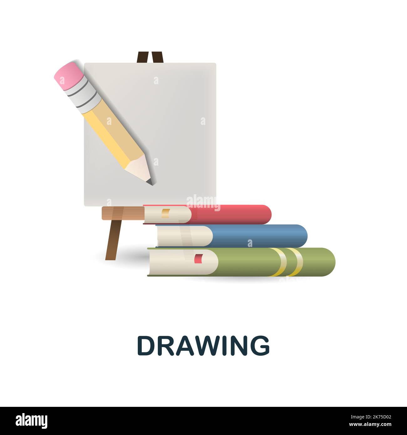 Drawing icon. 3d illustration from back to school collection. Creative ...